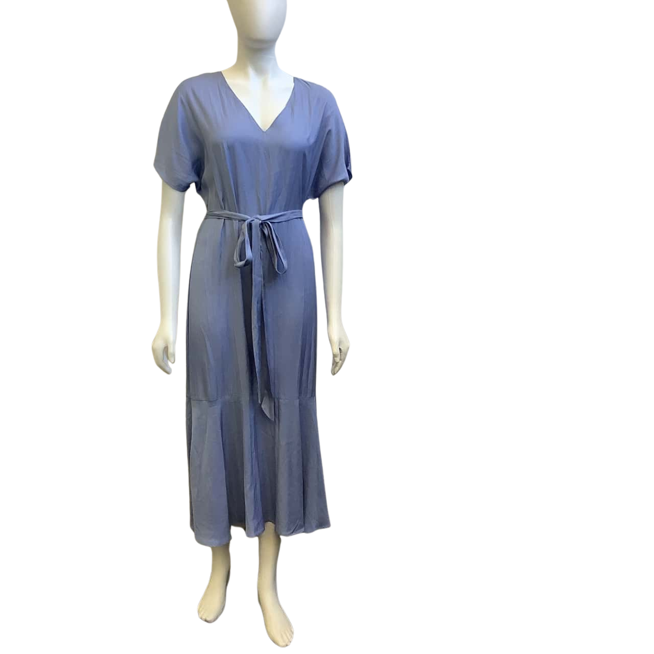 bul Womens Size 10 V-Neck Midi Dress Light Blue(s)