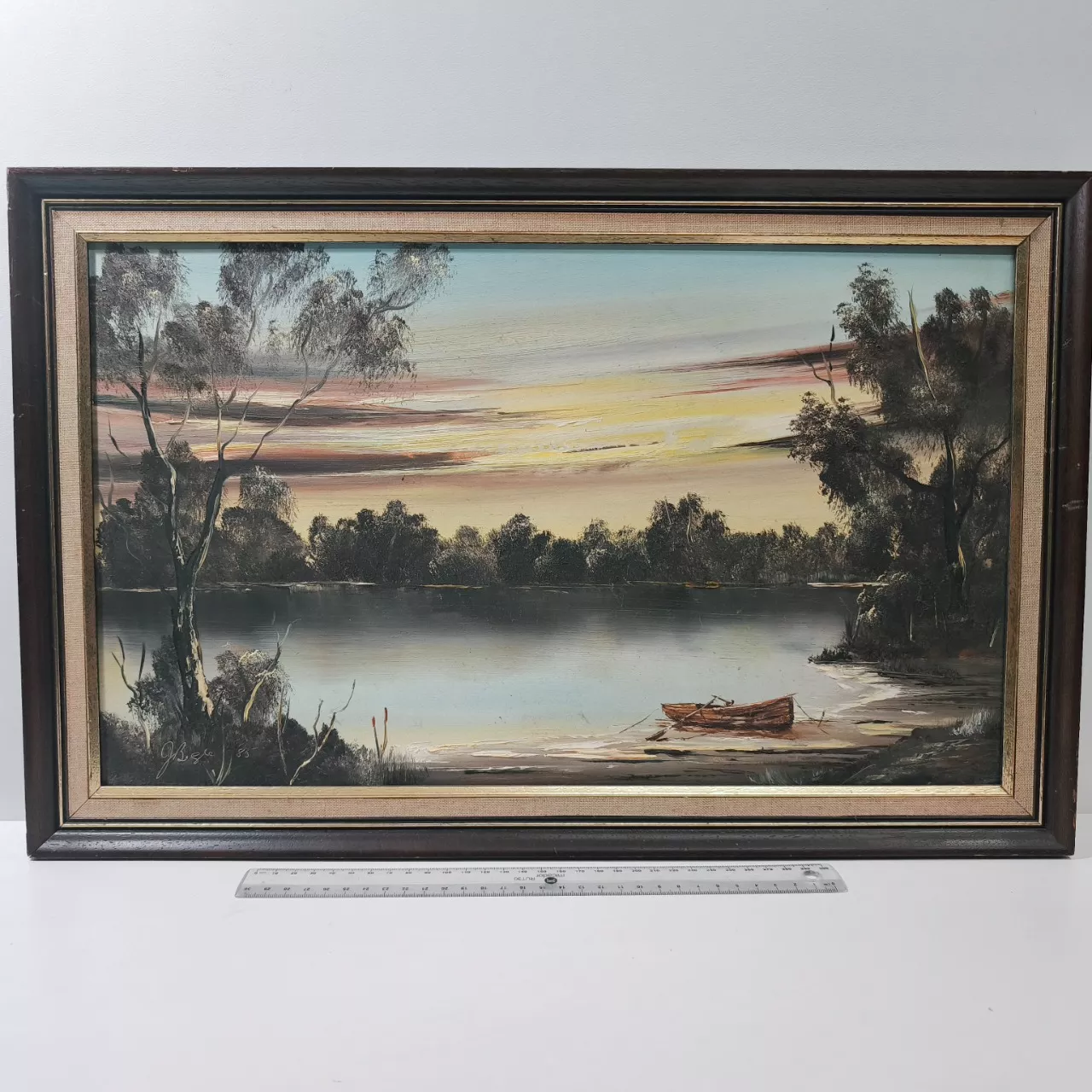 Painting Framed Artwork Tweed Heads 1985 Signed (s)