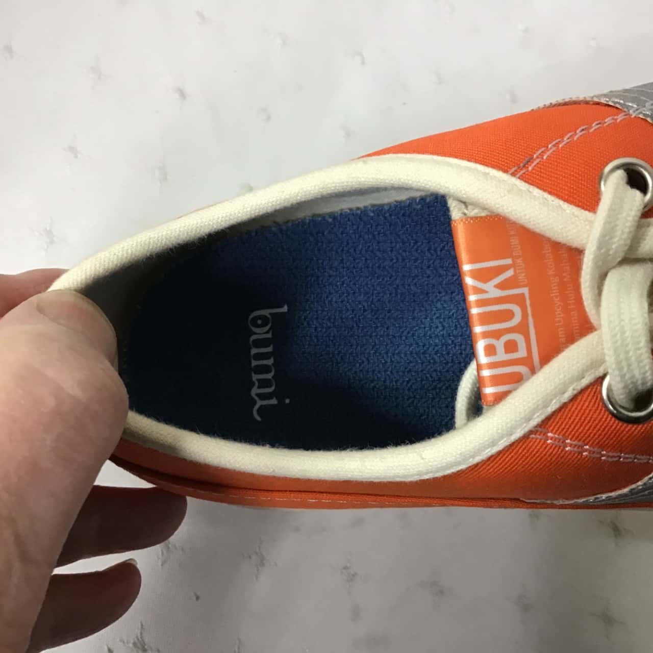 Ubuki Womens Size 40 Orange / Beige / Blue / Grey Lace up Sneakers (new)