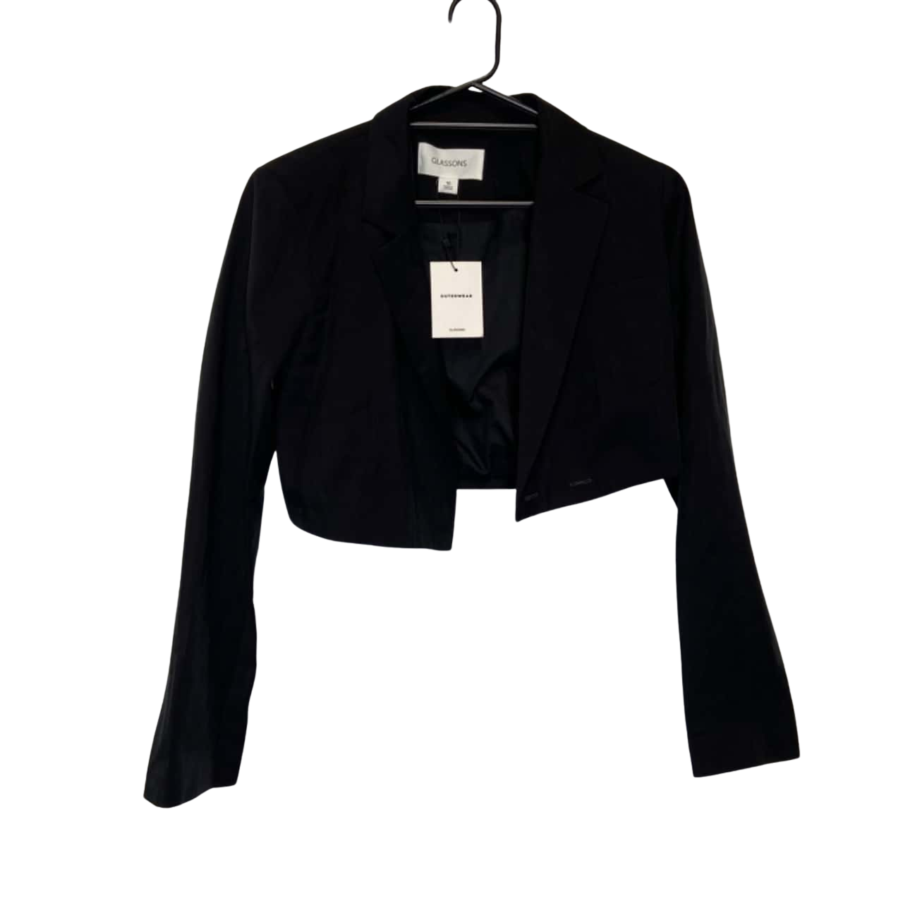 Glassons Womens Size 10 Crop Jacket Black BNWT RRP $69(s)
