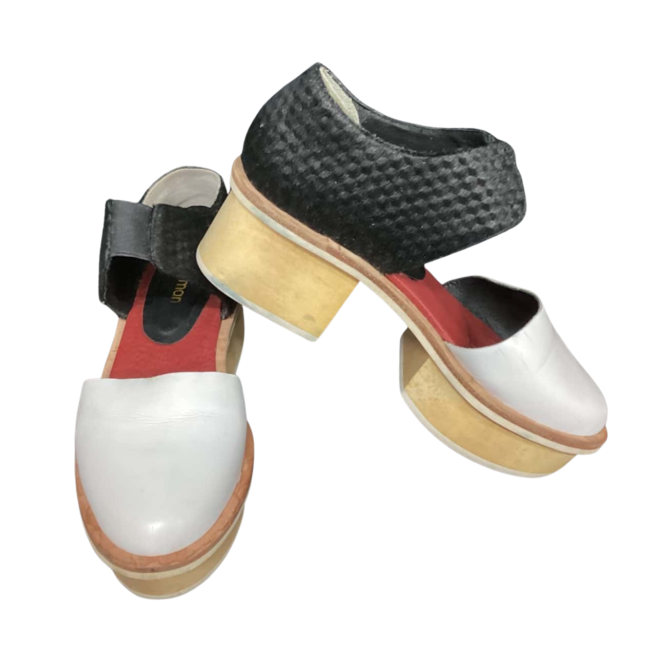 Gorman Split Platform Shoes Size 37 Black / White (s)
