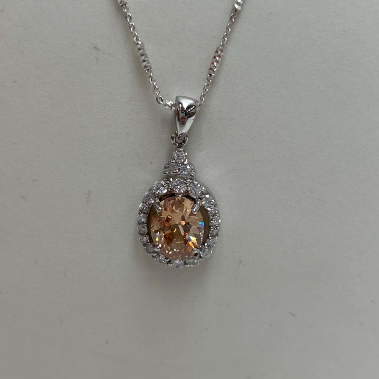925 Stamped Jewel Set pendant Necklace (s)