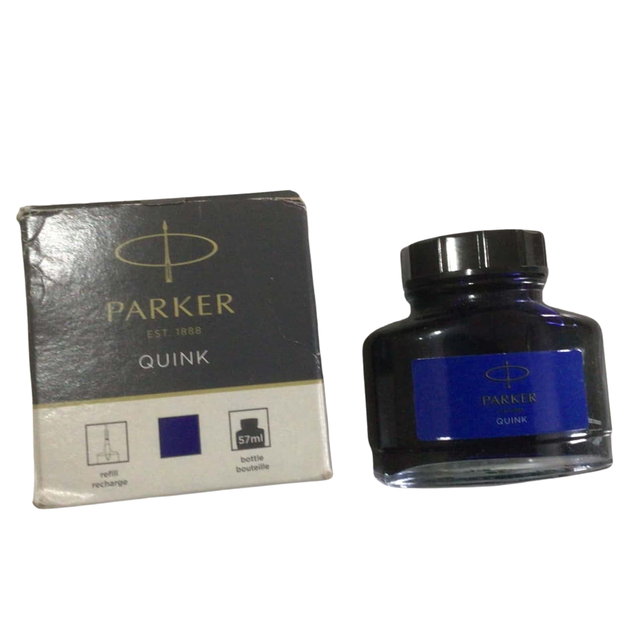 NWOT Parker Quink Ink Bottle Permanent Blue 57 mL RRP 11.95(s)