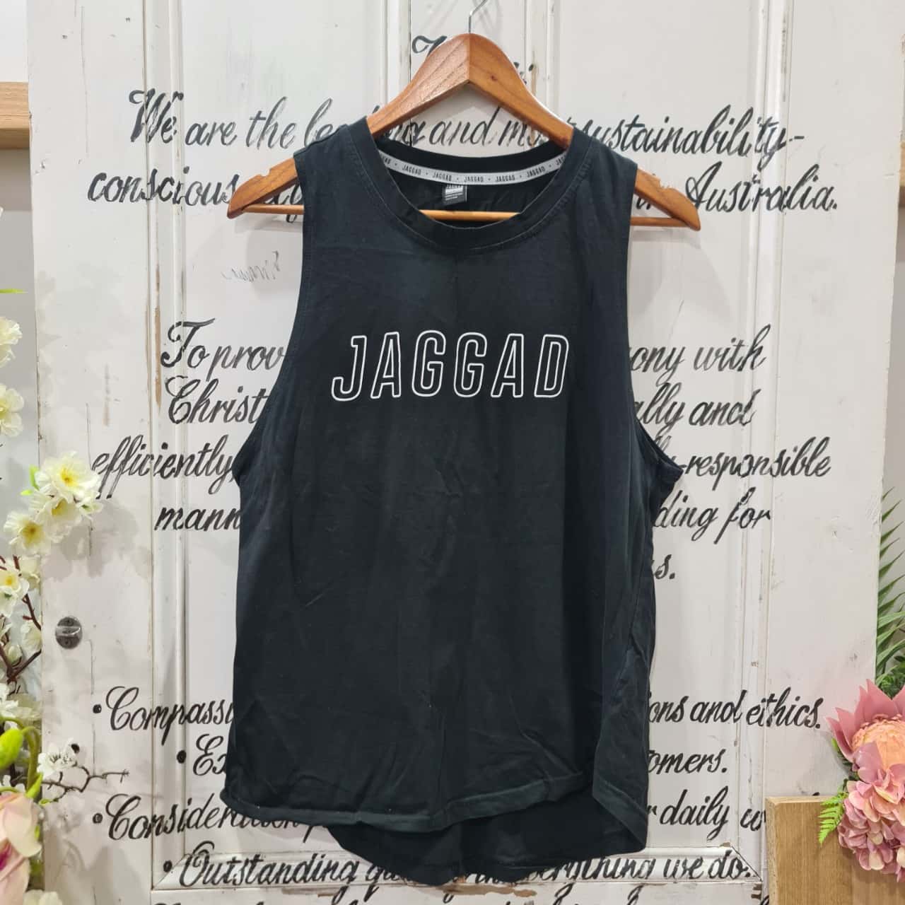 Jaggad Brand! ACTIVEWEAR SINGLET Womens Size L Black (s)