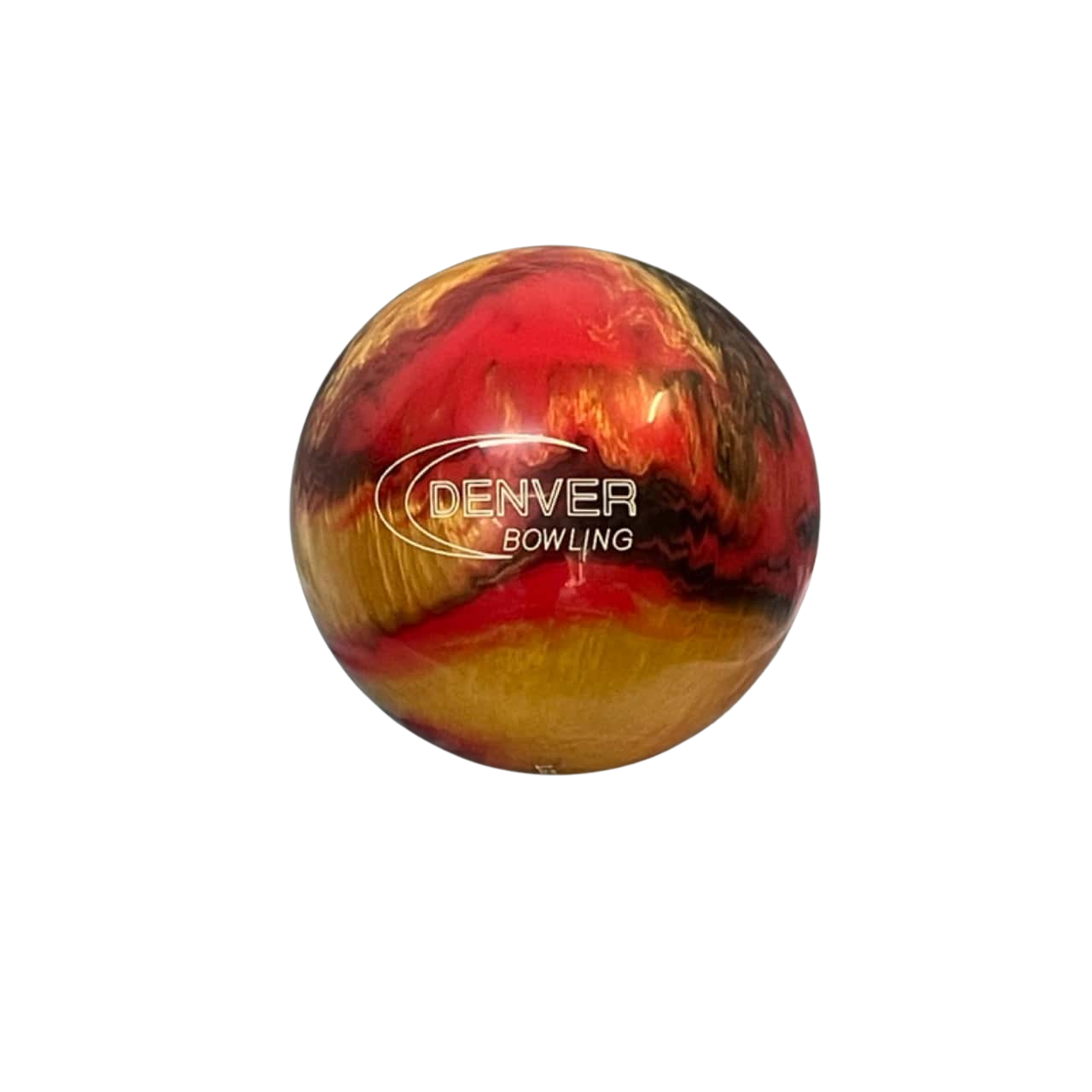 Denver Bowling brand Bowling Ball Gold/Red/Black