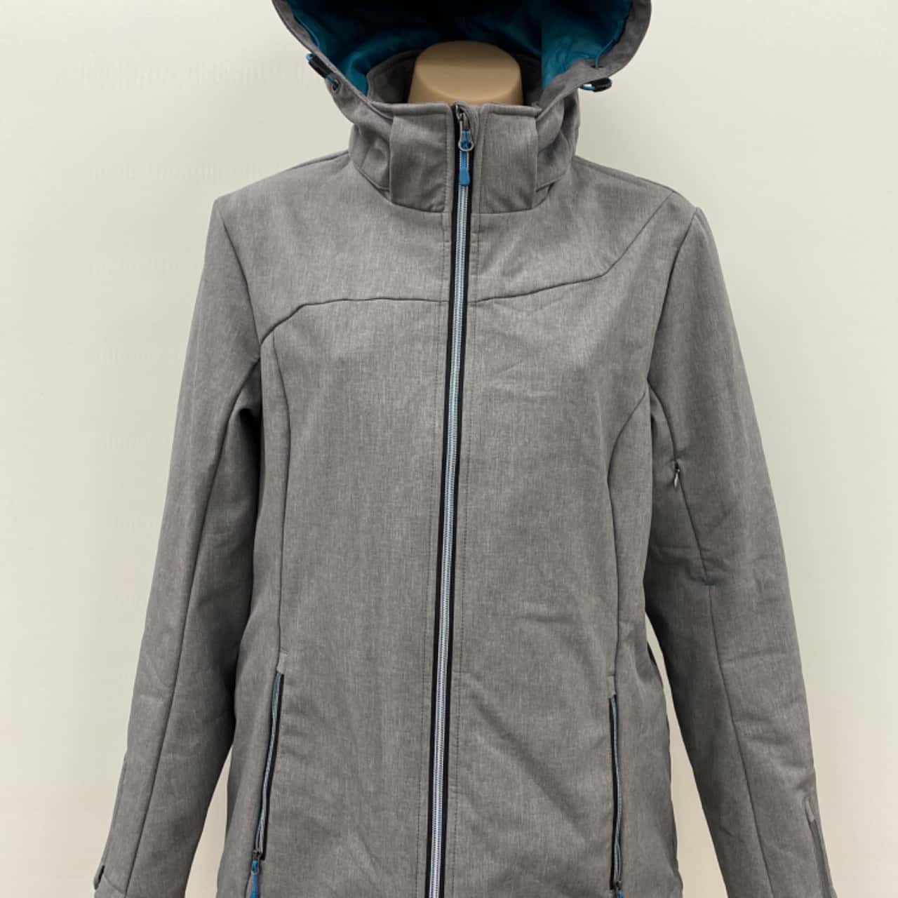 Crane Womens Size L Hood Jacket Blue / Grey (s)