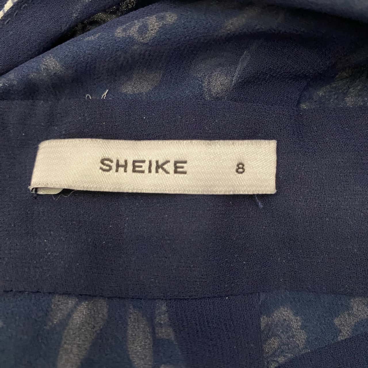 Sheike Womens Size 8 Floral Dress-Mini Dress Blue / Floral