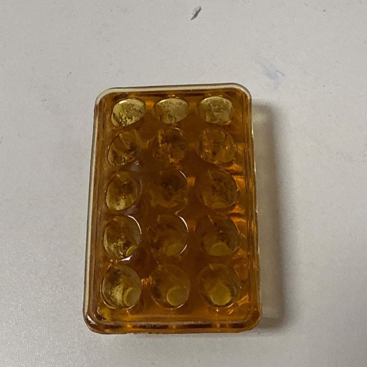 Amber Glass Square Frogger