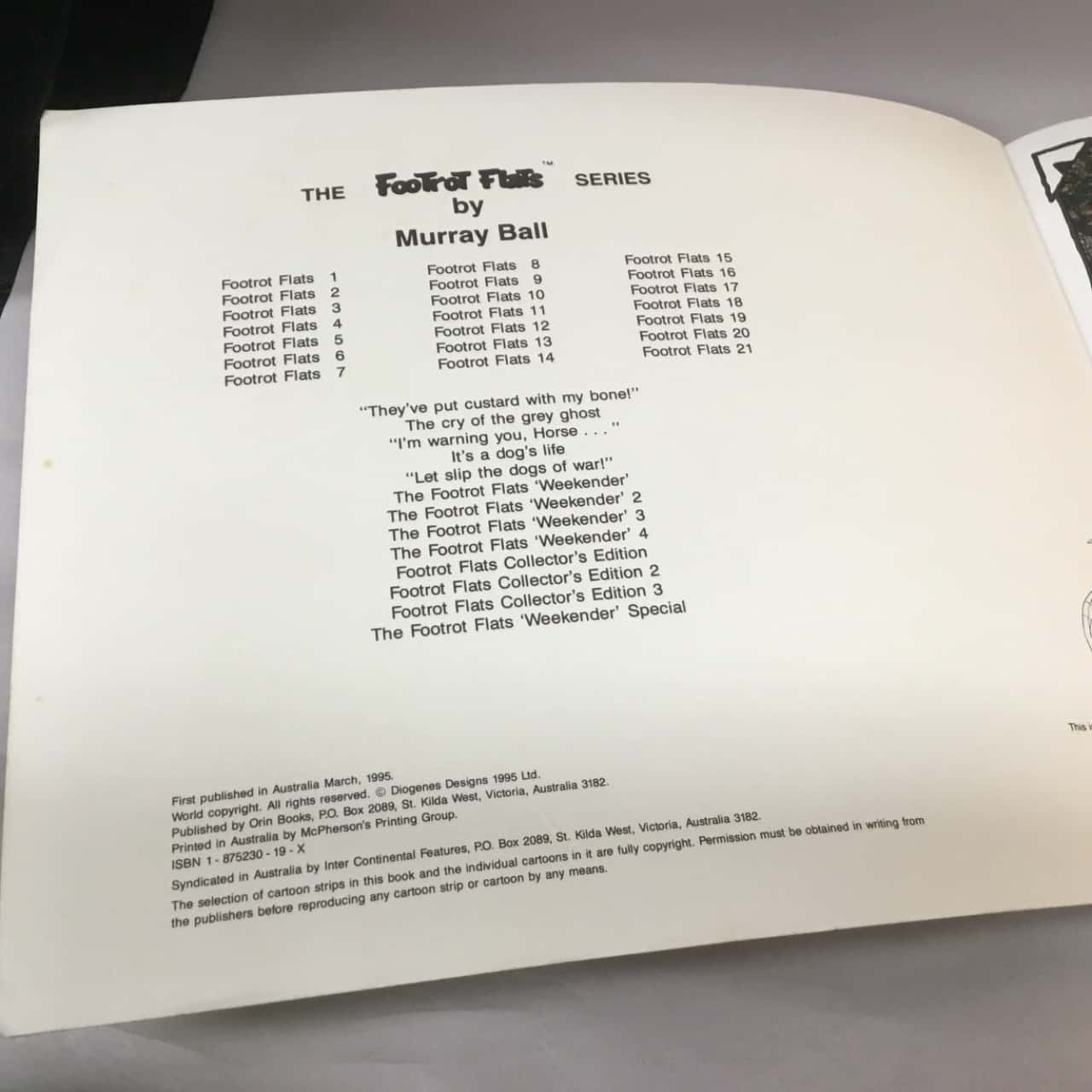 Vintage Footrot Flats Book Weekender 5 by Murray Ball(s)