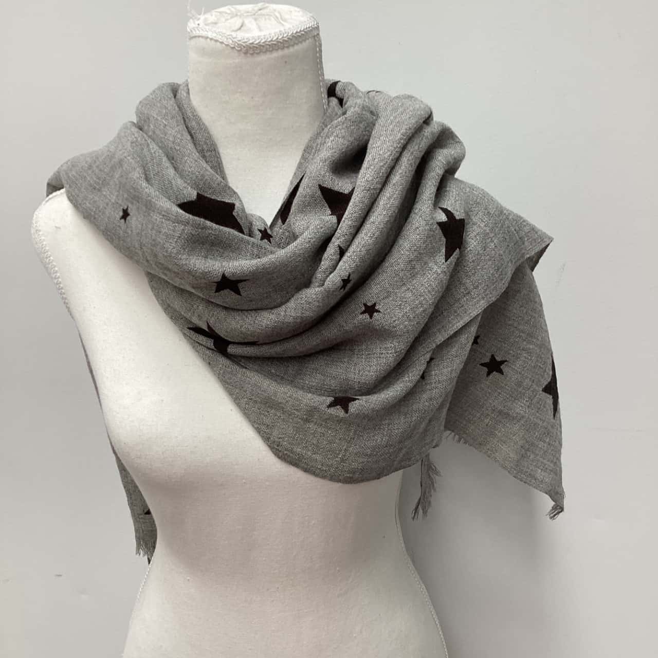 Seed Heritage Womens Grey Star pattern scarf(s)