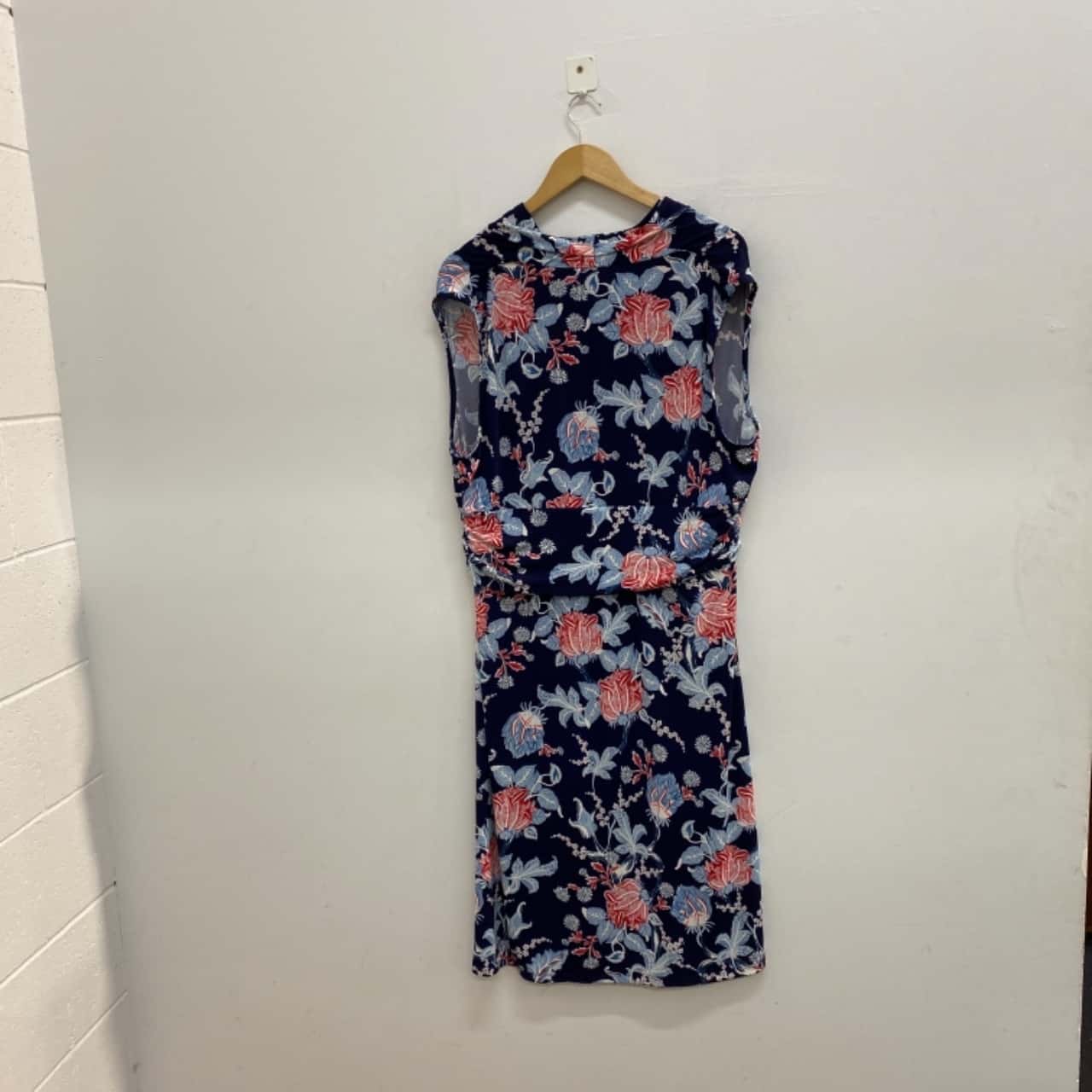 W.Lane Womens Size XL Maxi Dress / Sleeveless Dress Blue / Floral (s)