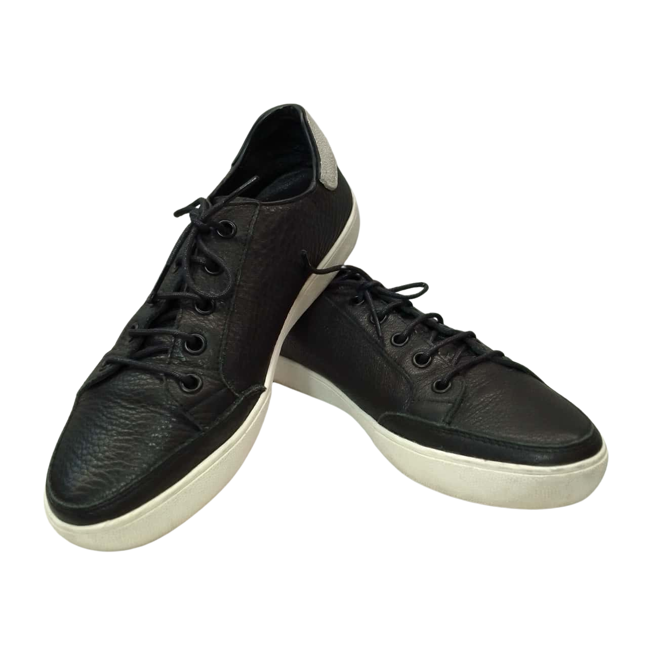 Women's Jo Mercer Size 36 Black + Silver Leather Shoes