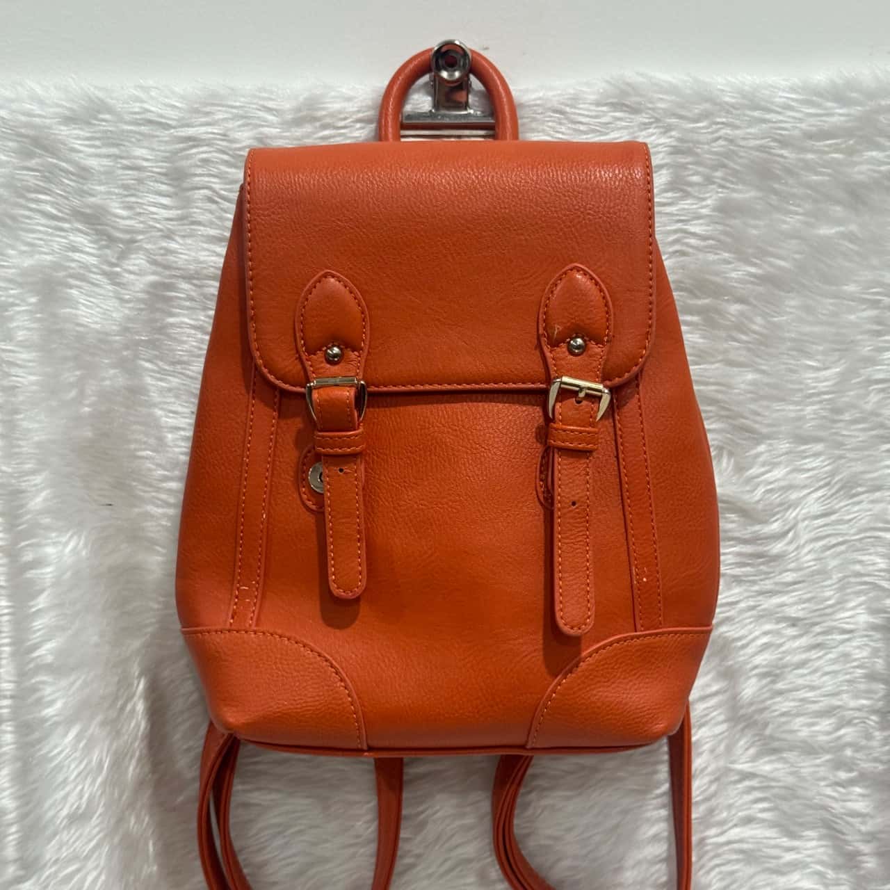 Womens Gold / Orange mini backpack