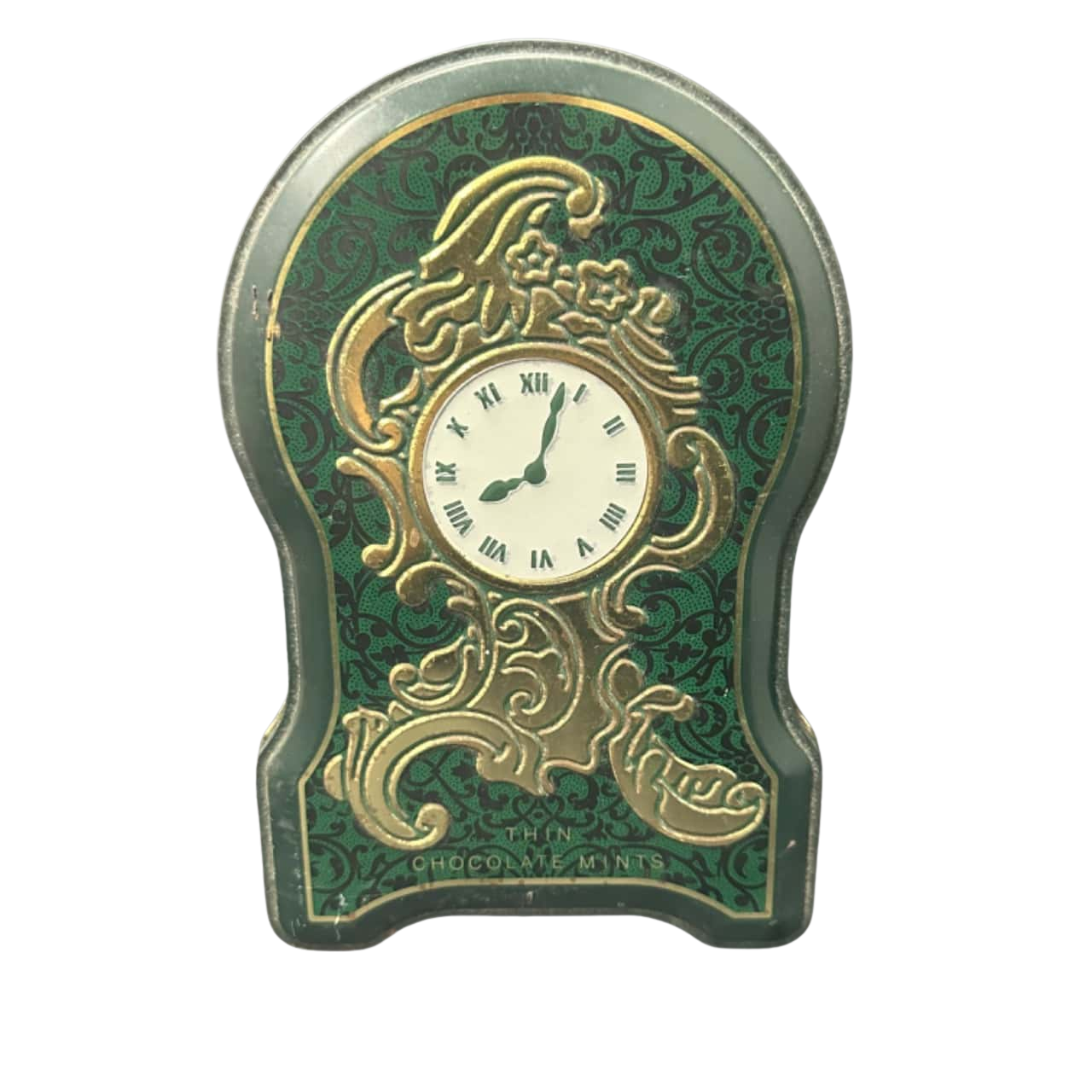 Vintage After Eight Tin Box, Chocolate Mints Clock Box