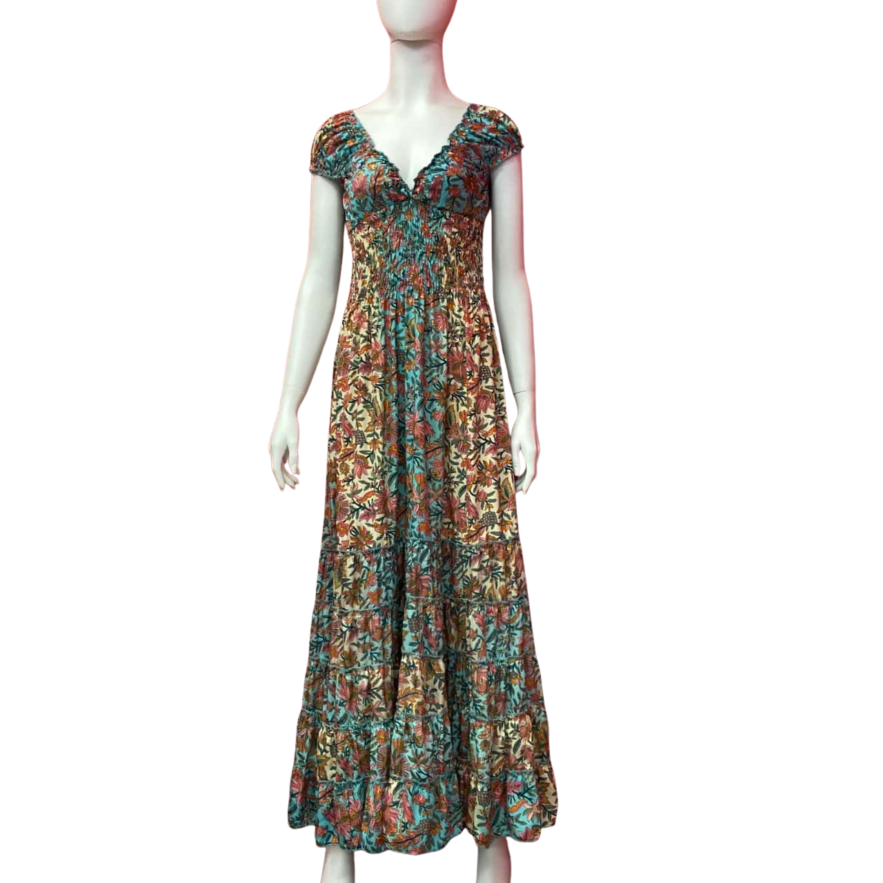 Womens Cienna Size M Maxi Dress Multicoloured Silk Blend Dress RRP: 179 ...