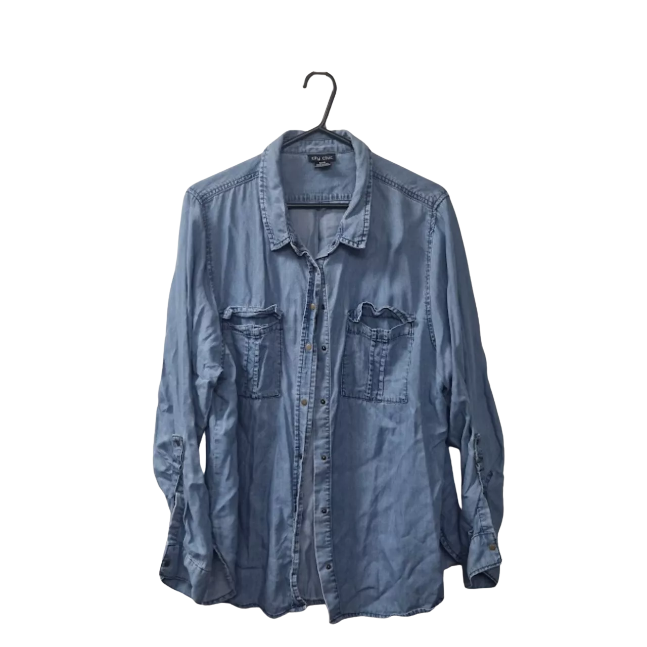 City Chic Women's Size 18 Long Sleeve Shirt in Blue (s)