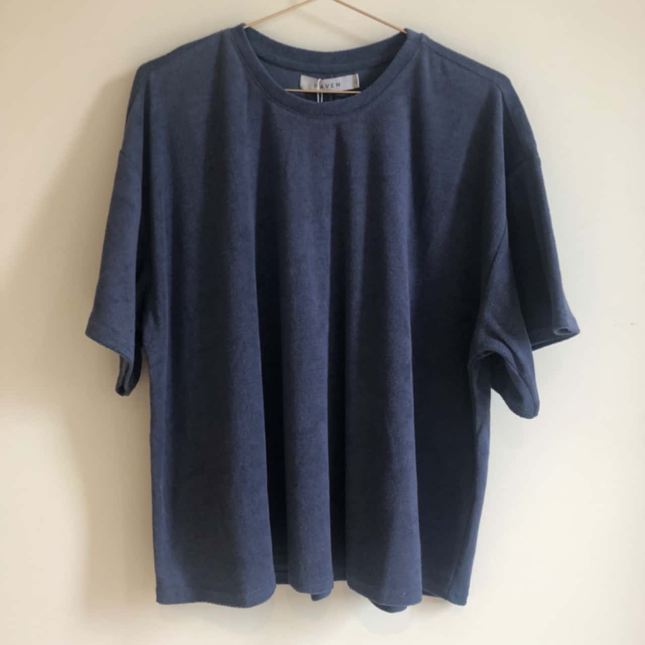 Haven BRAND NEW Terry Towelling Top. Indigo. Size L / M