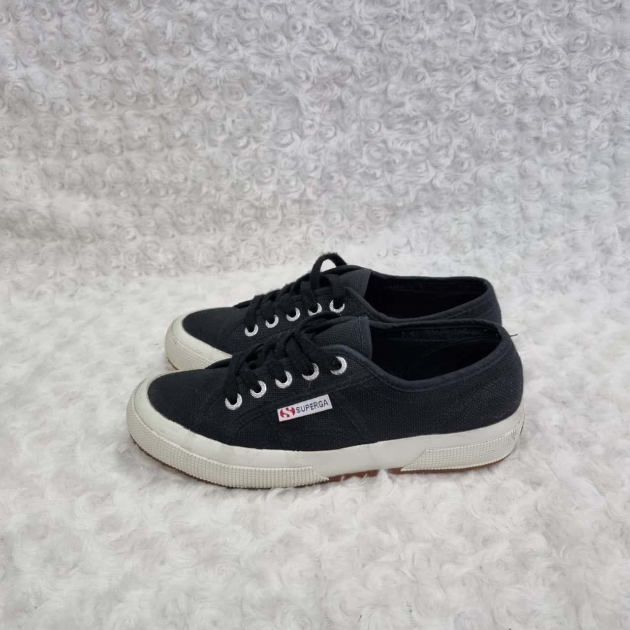 Superga Womens Sneakers Size 36 Black / White (s)