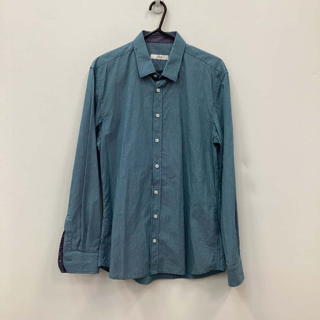 Saba Mens Shirt Size L Teal(s)