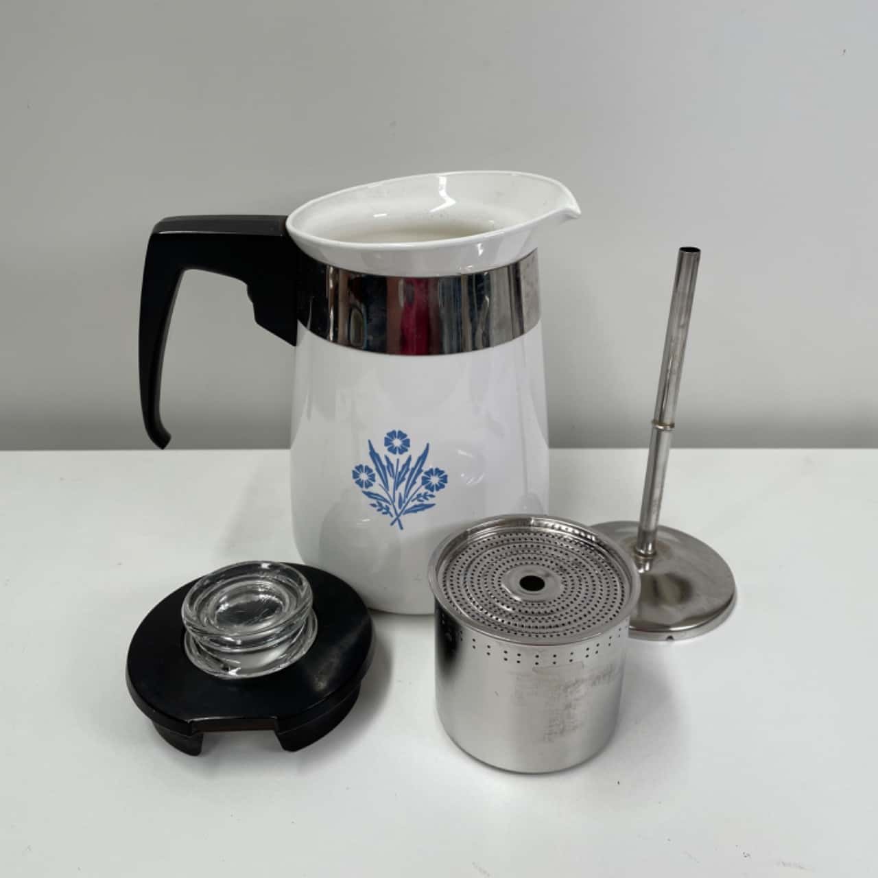 CorningWare Blue Cornflower 4 Cup Coffee Pot - Complete Set(s)