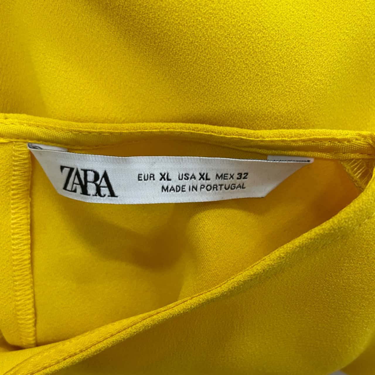 Zara Womens Size XL Short Sleeve Yellow Top(s)