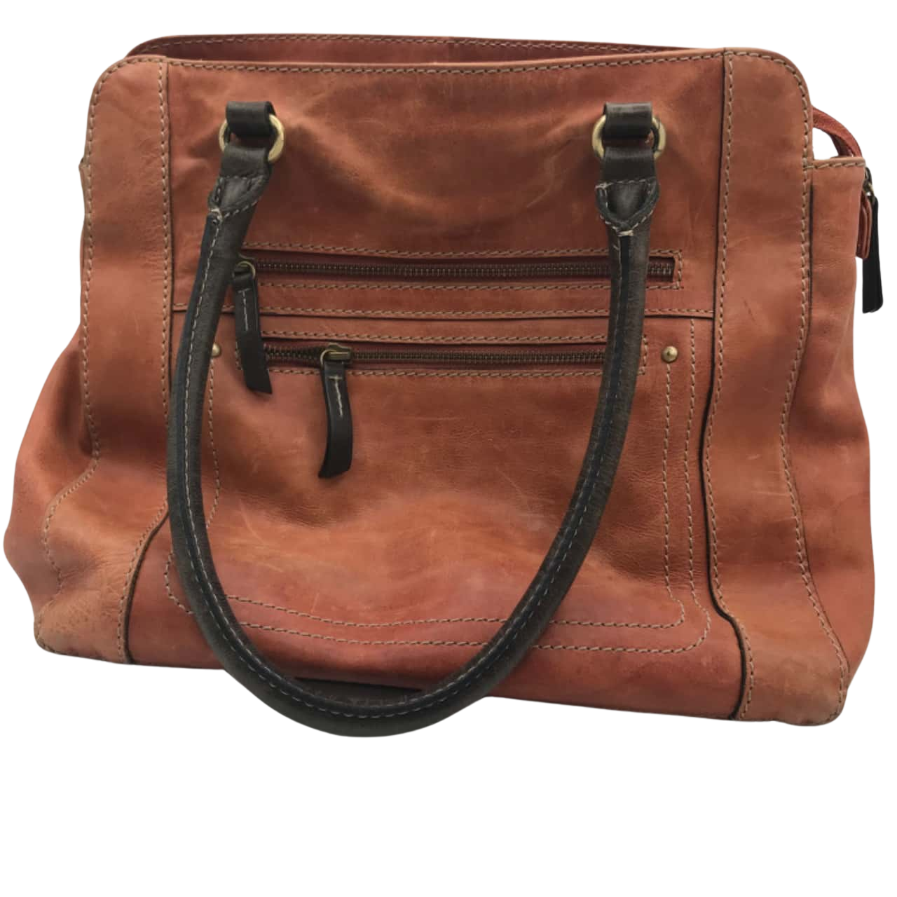 Colorado Womens Leather Handbag Brown 32 cm x 26 cm x 12 cm