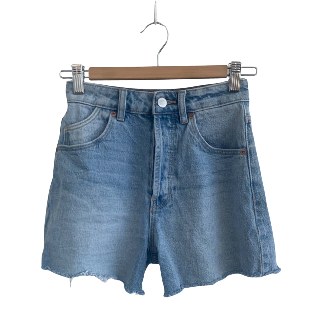 Rollas Size 6 High Rise Cut Off Denim Short