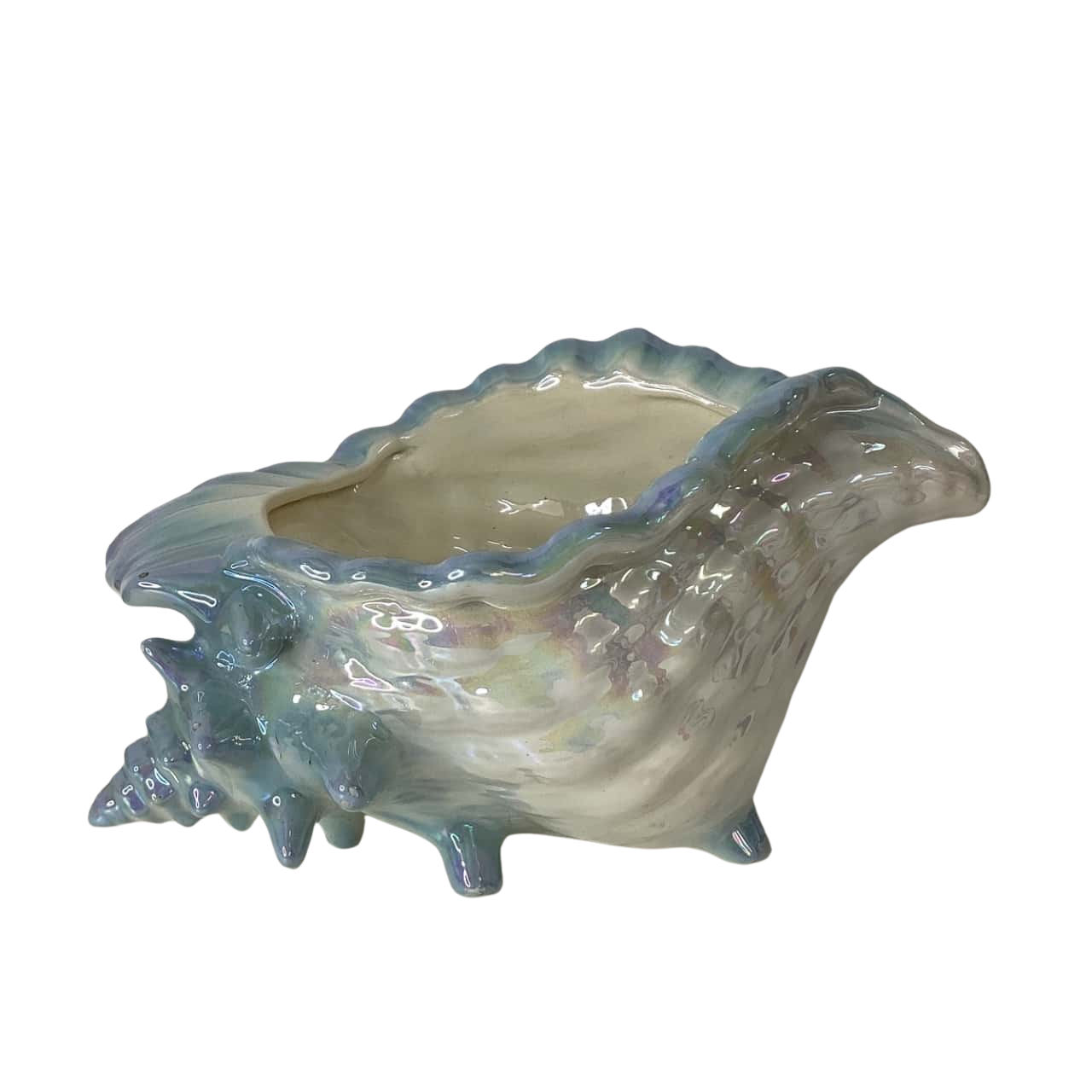 Large ceramic conch shell decoration