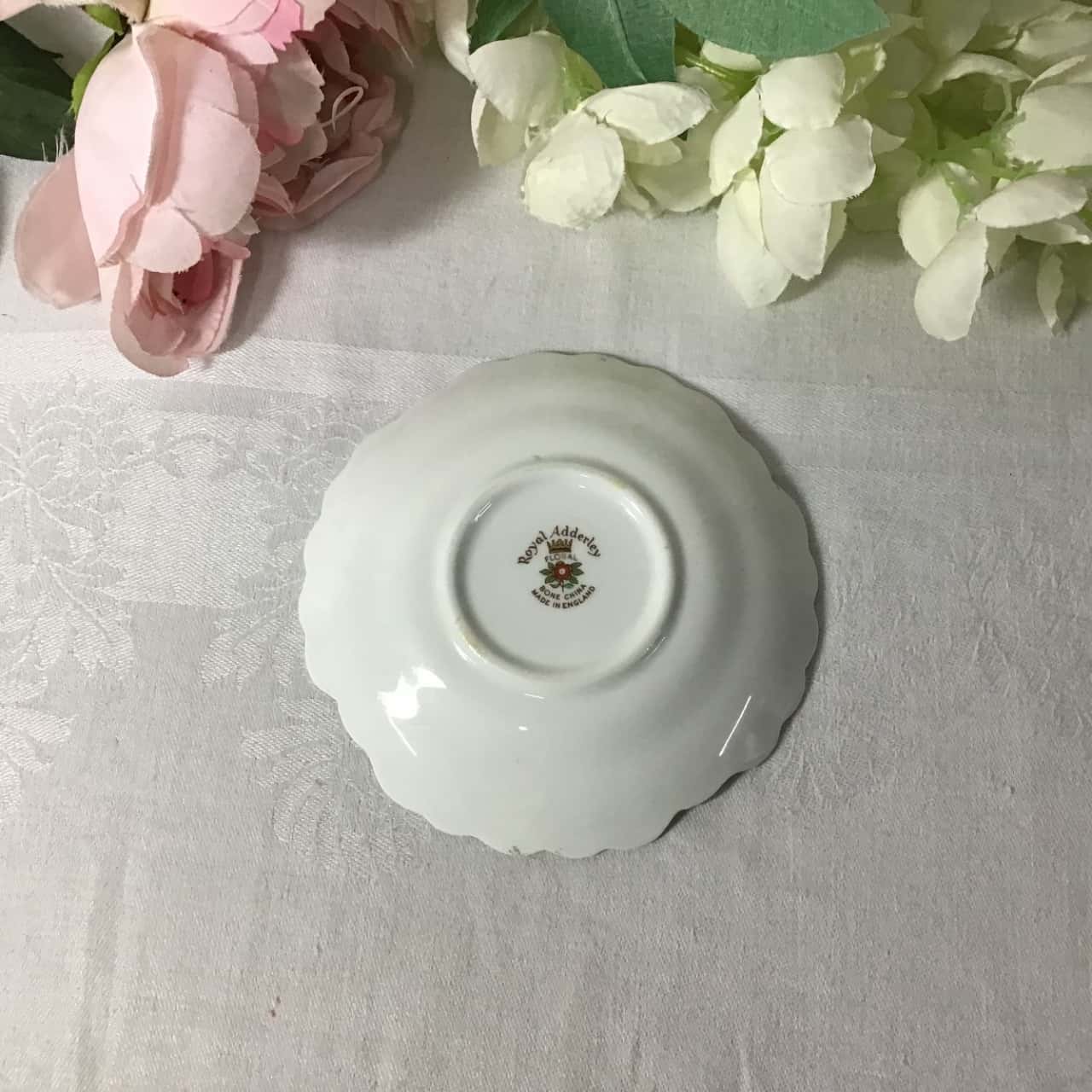 Vintage Royal Adderley Small Floral Pattern Bone China Dish