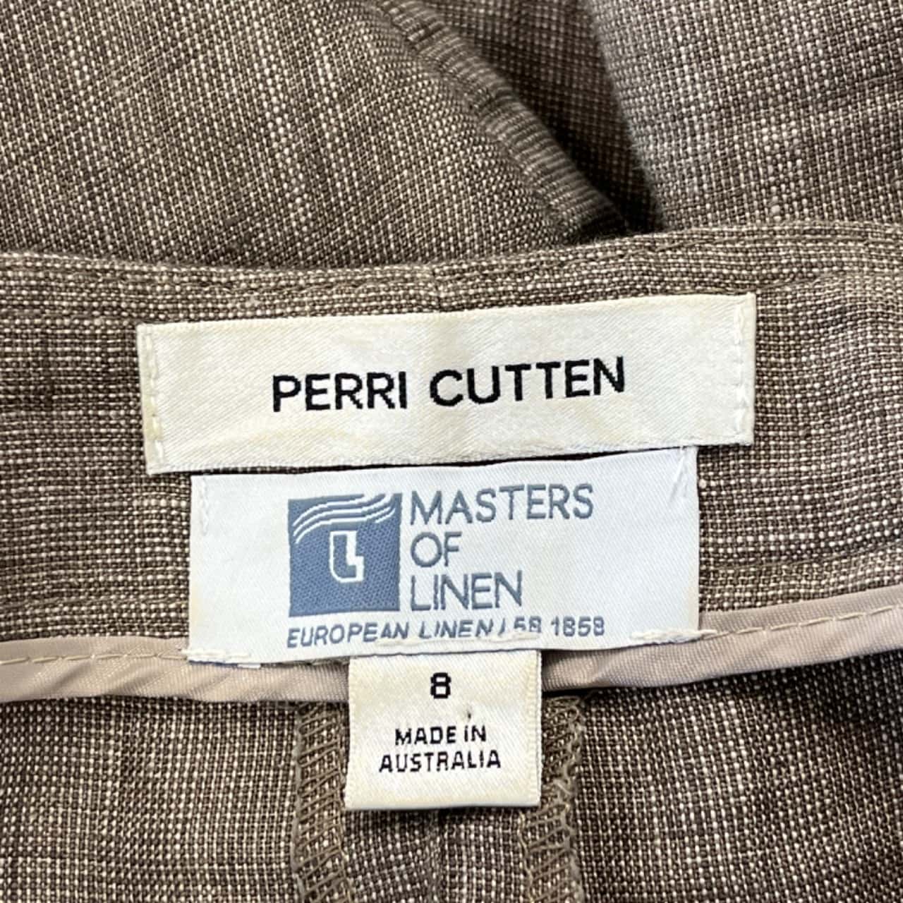 Vintage Perri Cutten Womens Size 8100% Linen Blazer and Pant set.