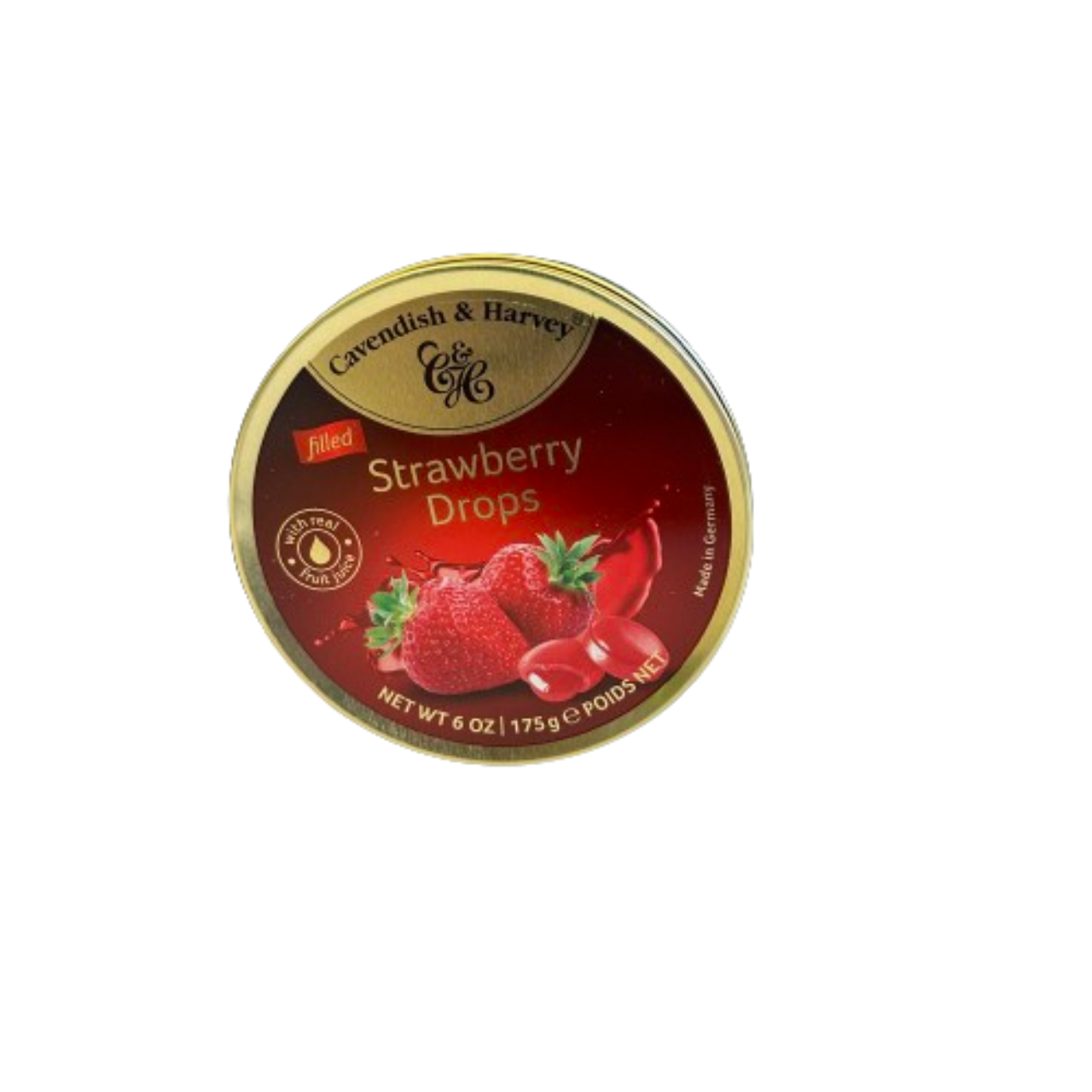 New Cavendish & Harvey Filled Strawberry Fruit Drops 200G #111240(s)