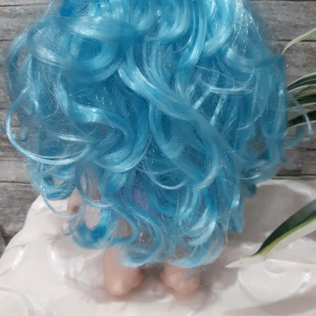 Blue hair moose girl doll 25cm