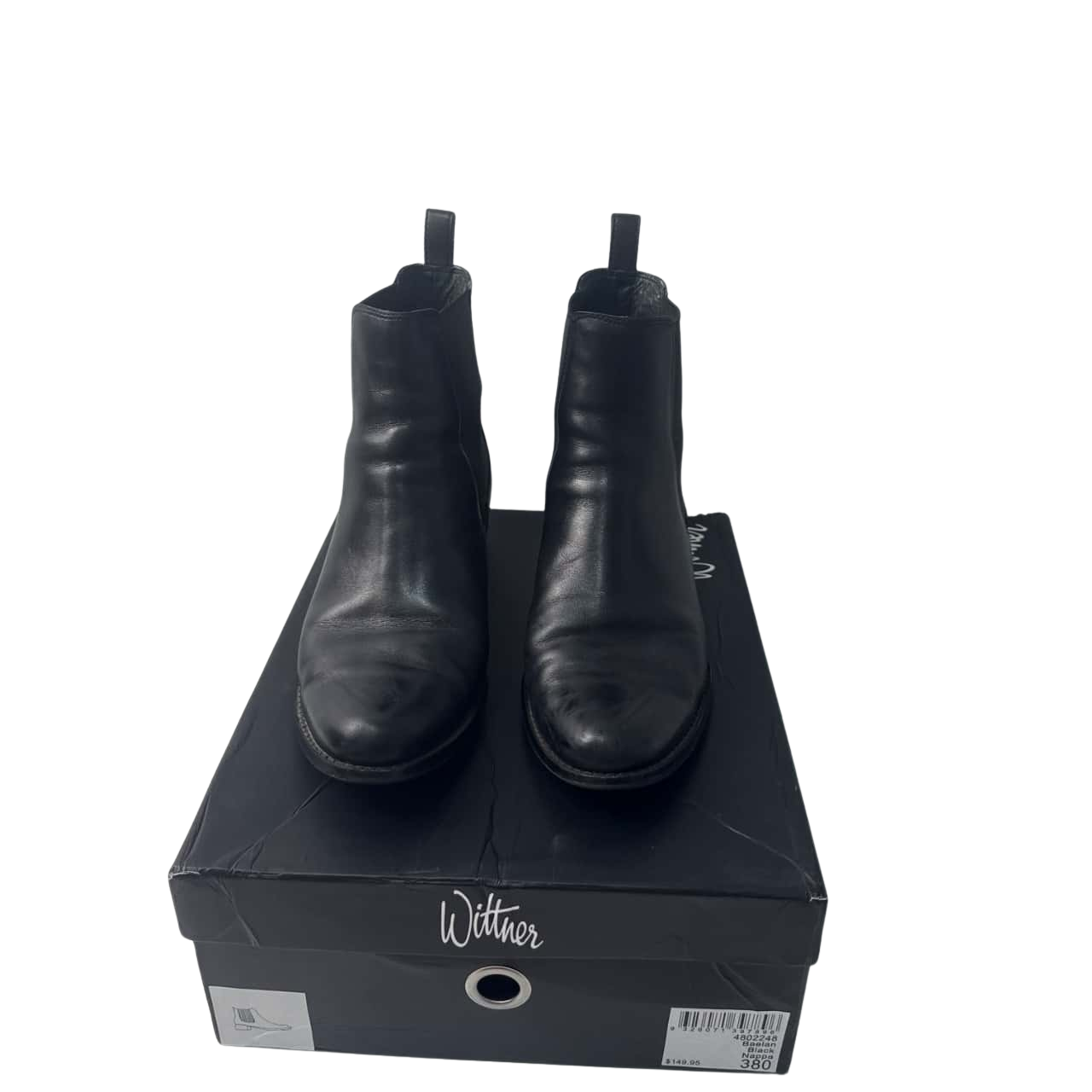 Wittner Size 38 Black leather ankle boots (s)