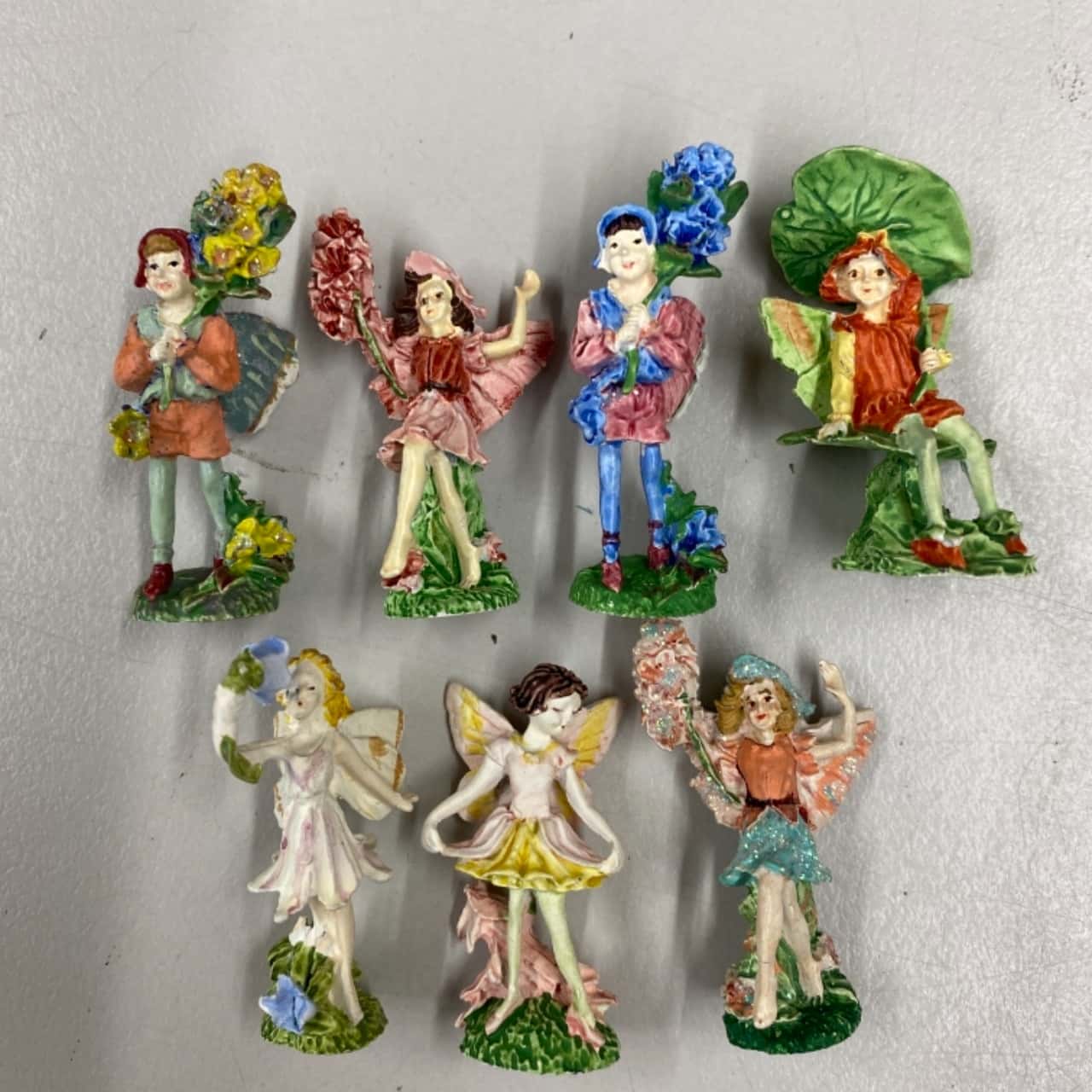 7 beautiful garden mini fairies(s)