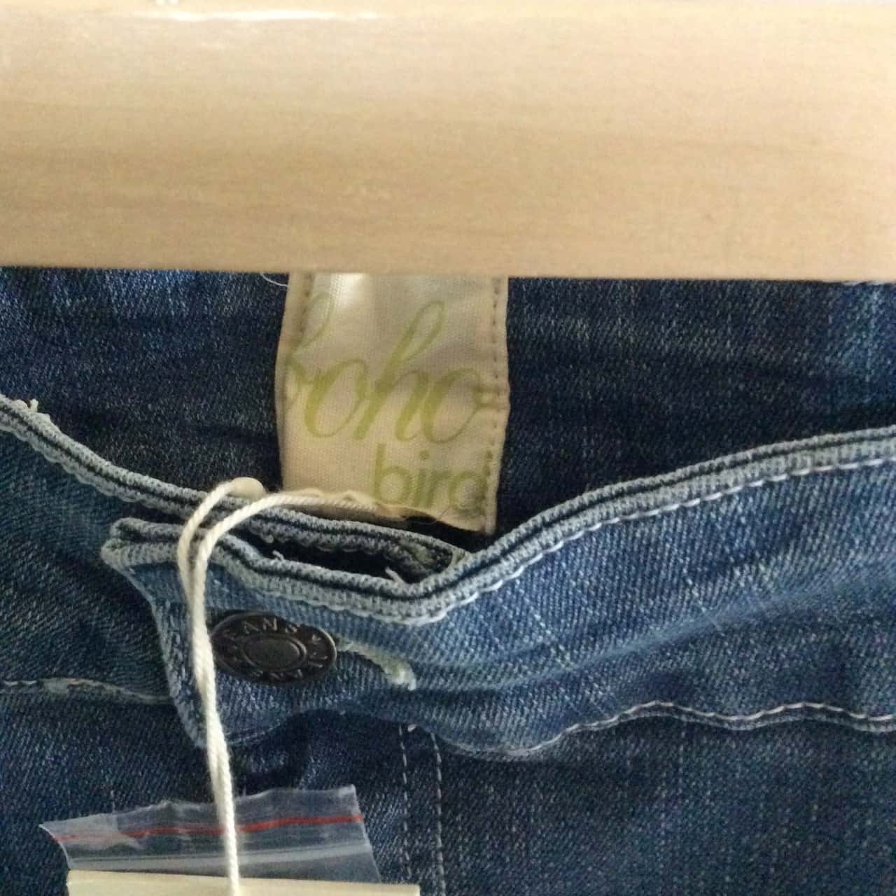 Boho Bird Womens Size 22 Denim Skirt Blue