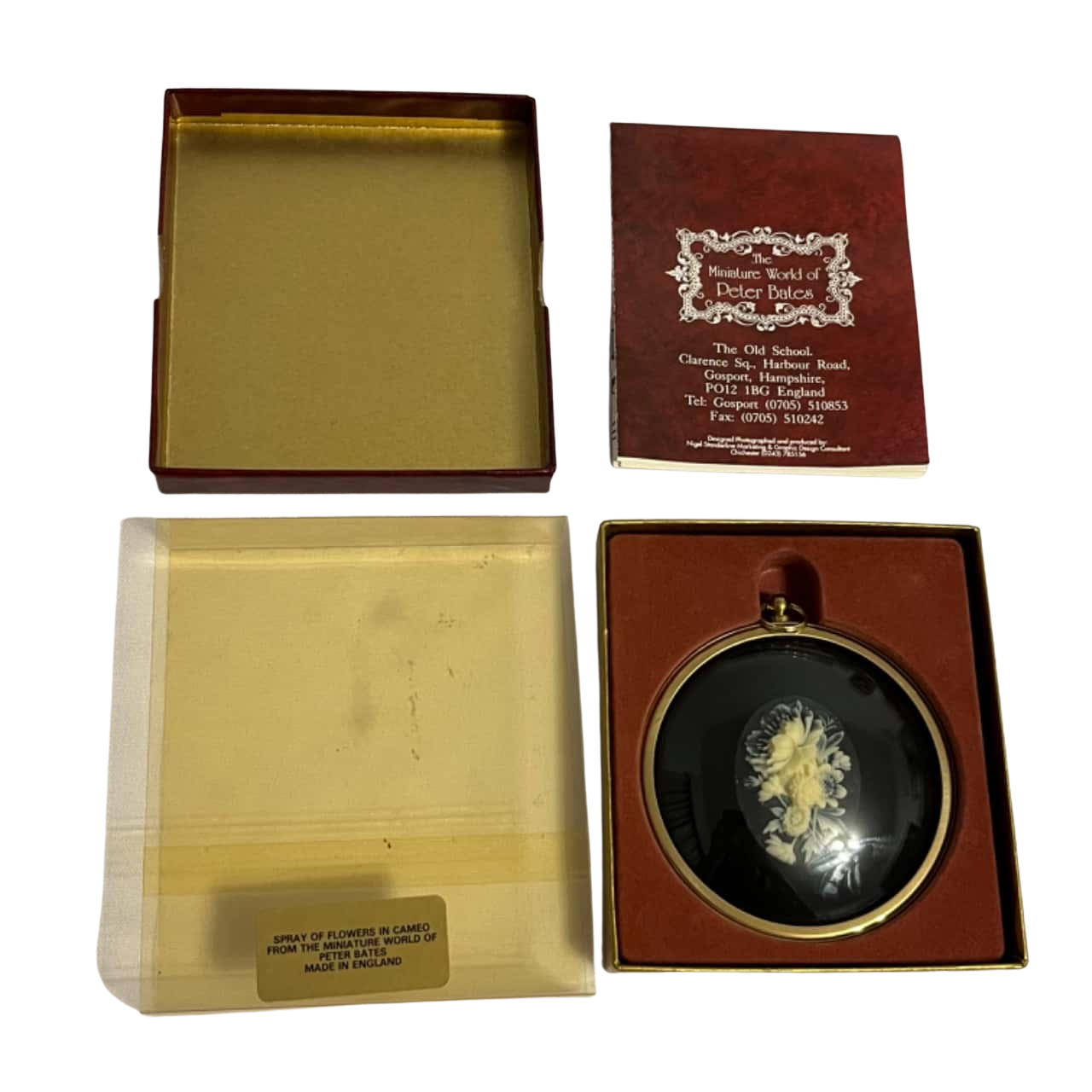 Spray of Flowers in Cameo From The Miniature World of Peter Bates in Box(s)