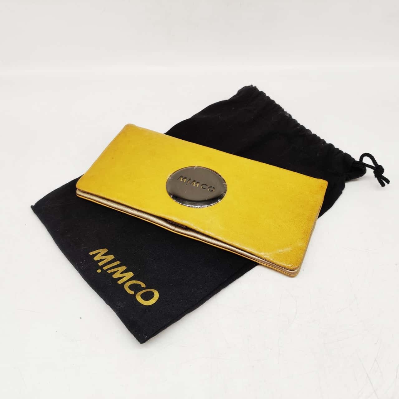 Mimco Womens Super Soft Leather Purse Gold / Mustard Yellow (s)