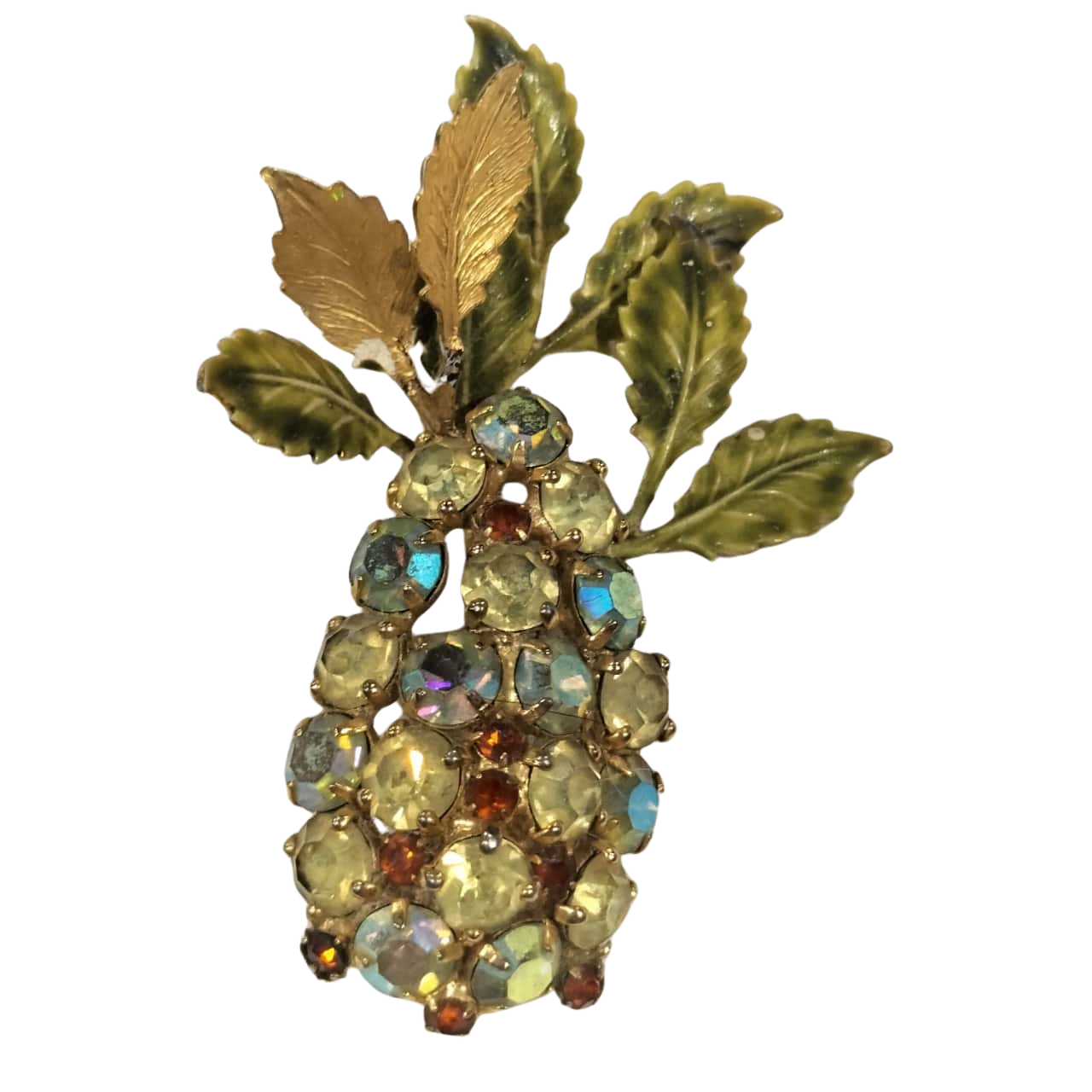 Rhinestone Pineapple Womens Brooch (s)