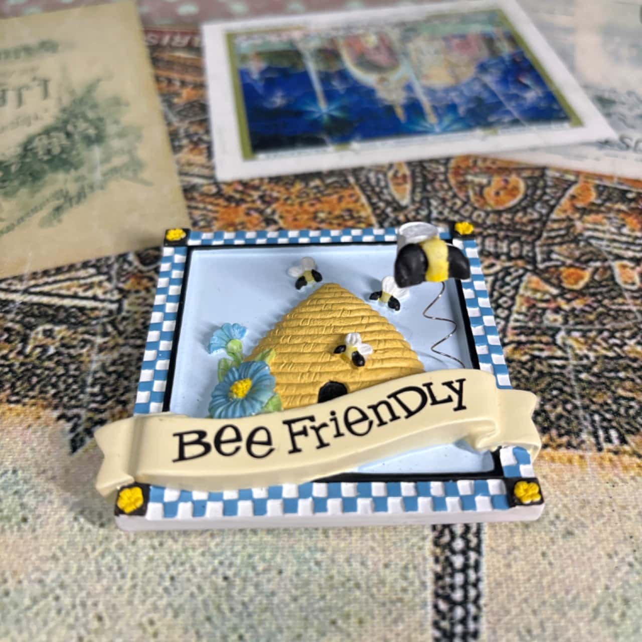 Set of two Vintage Avon Bee magnets