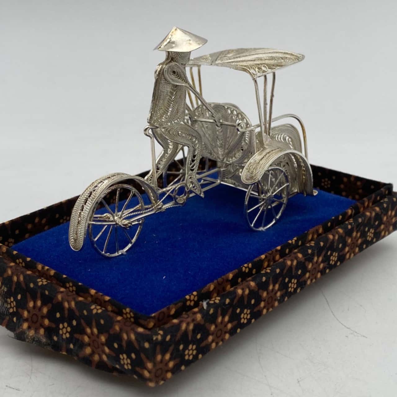 Vintage Silver Filigree Rickshaw