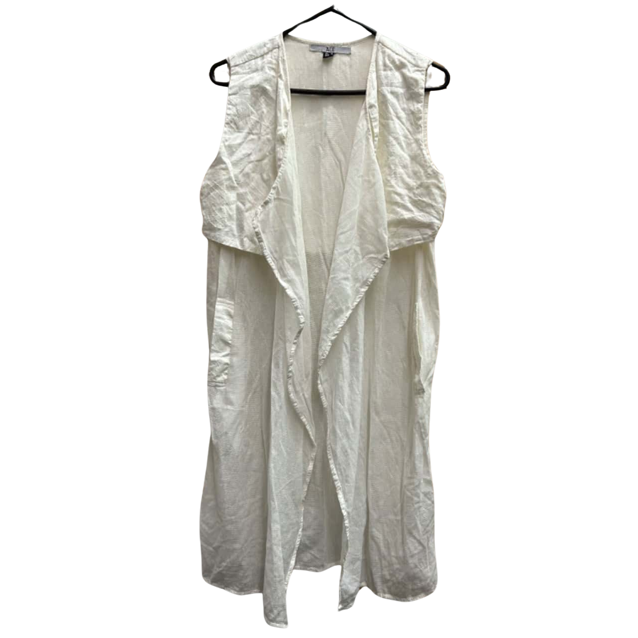 ALE Designer Long Line Sleeveless Open Vest Jacket