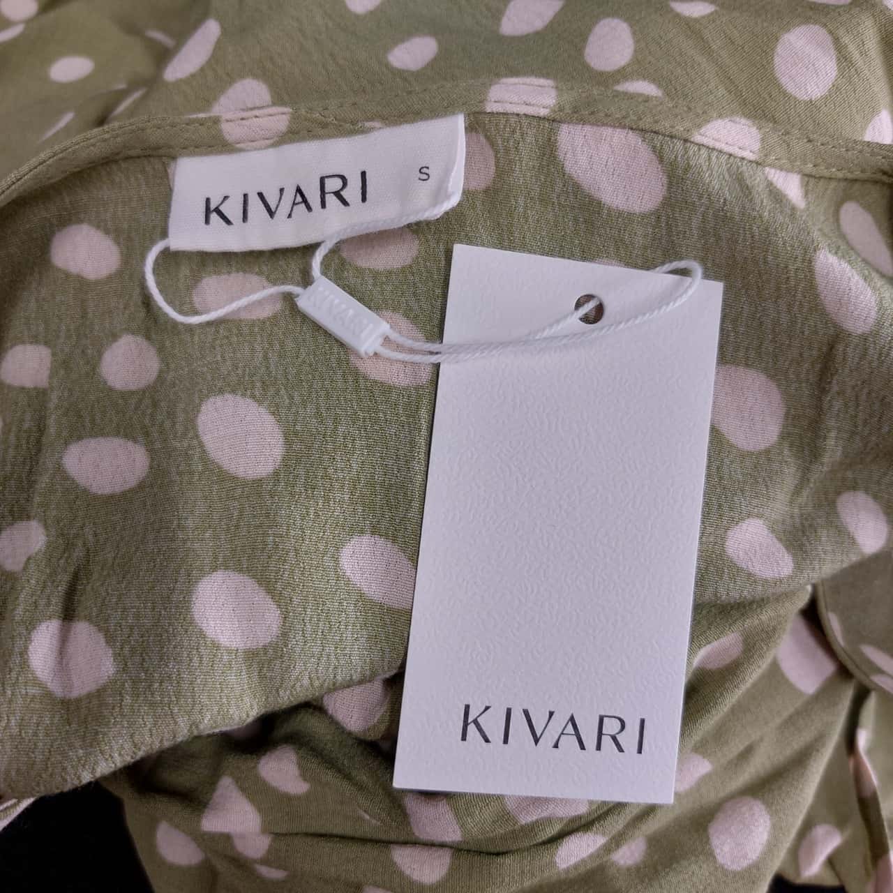 Kivari Womens Size S Mini Dress / Short Sleeve Dress Green / White (s)