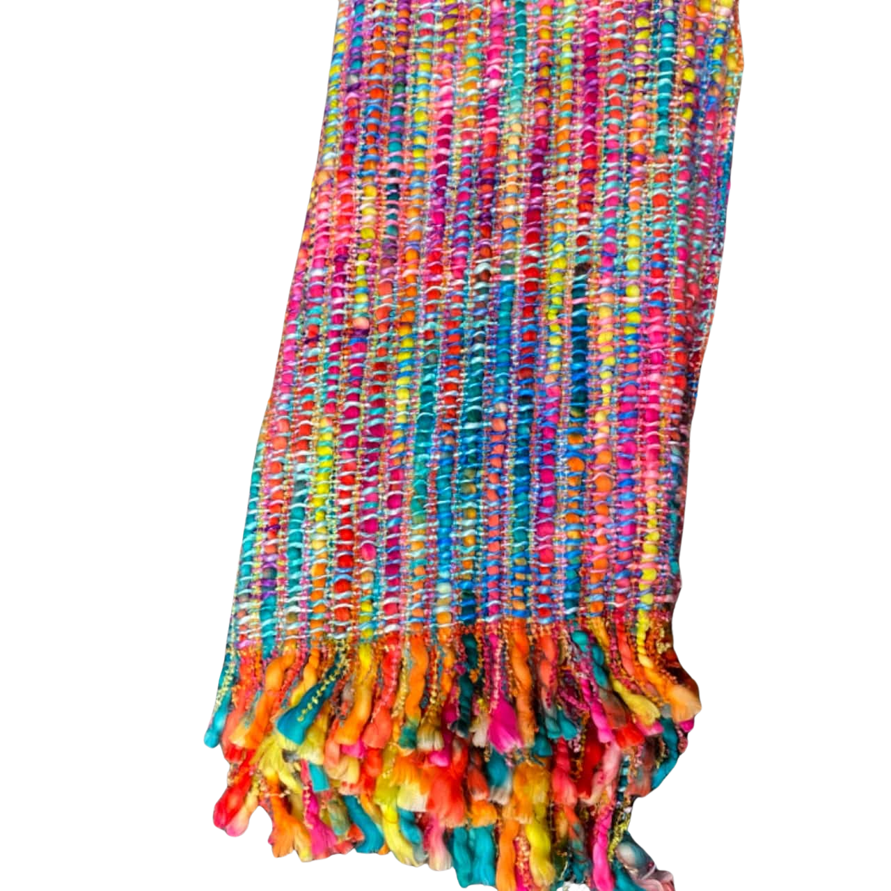 DWBH Beautiful Hand Made Rainbow Throw 125 cm x 150 cm NWOT RRP $69(s)