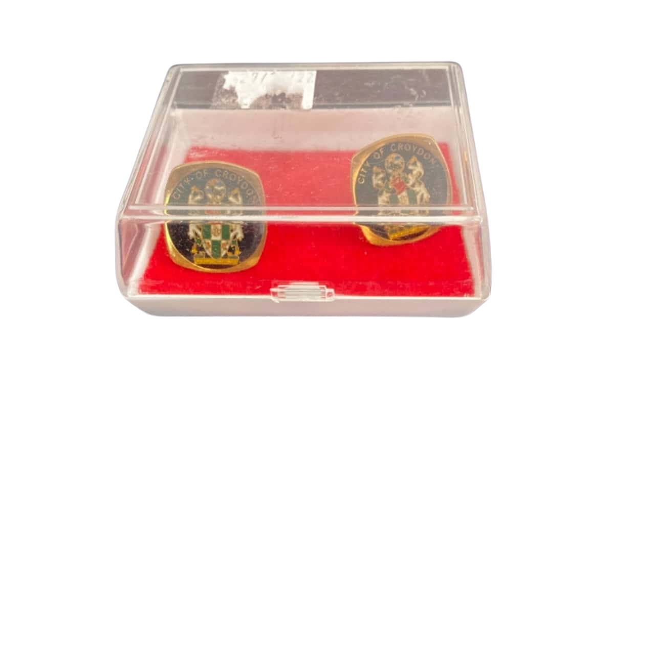 Gold and black cufflinks