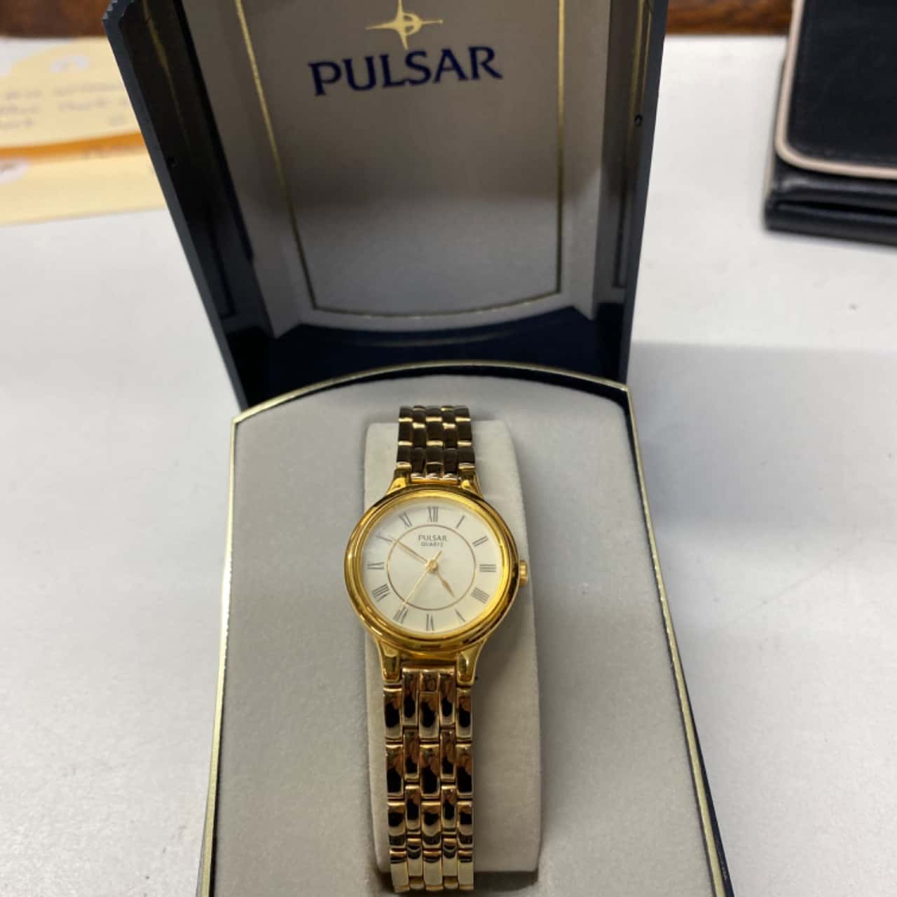 Womens Pulsar Gold Colour Watch Working