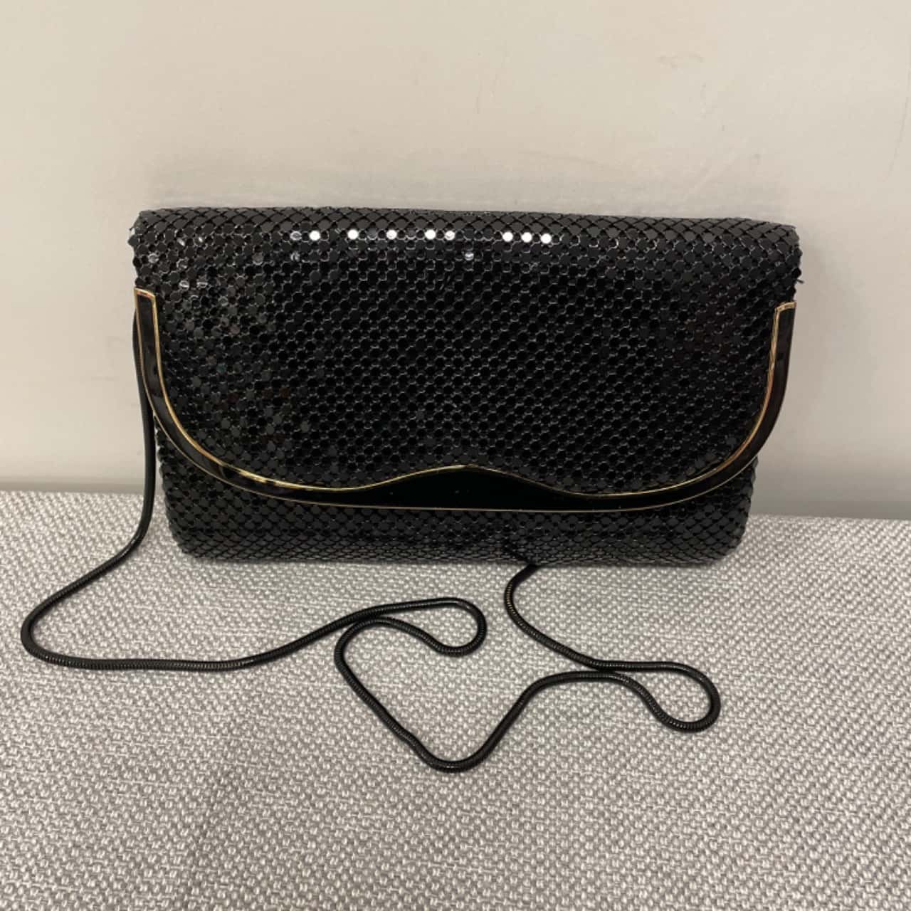 Crown Mesh Womens Purse Black
