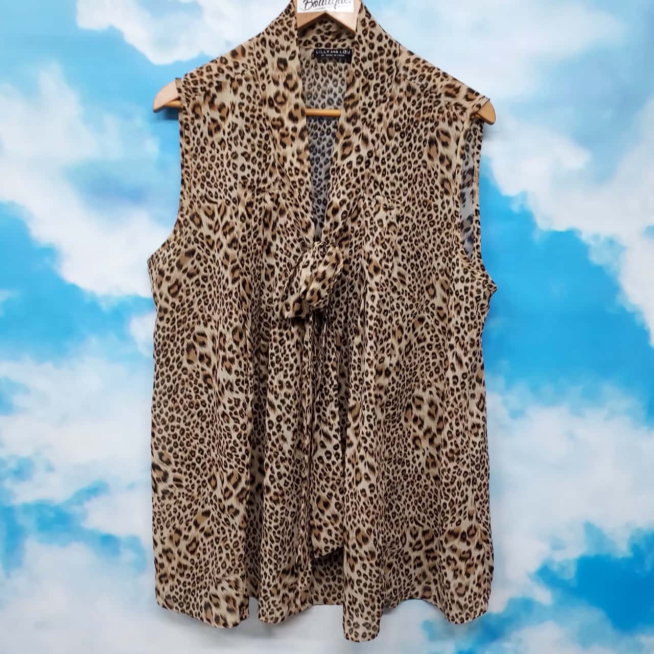 LILLY & LOU Womens Size 18 Sleeveless Animal print Top(s)
