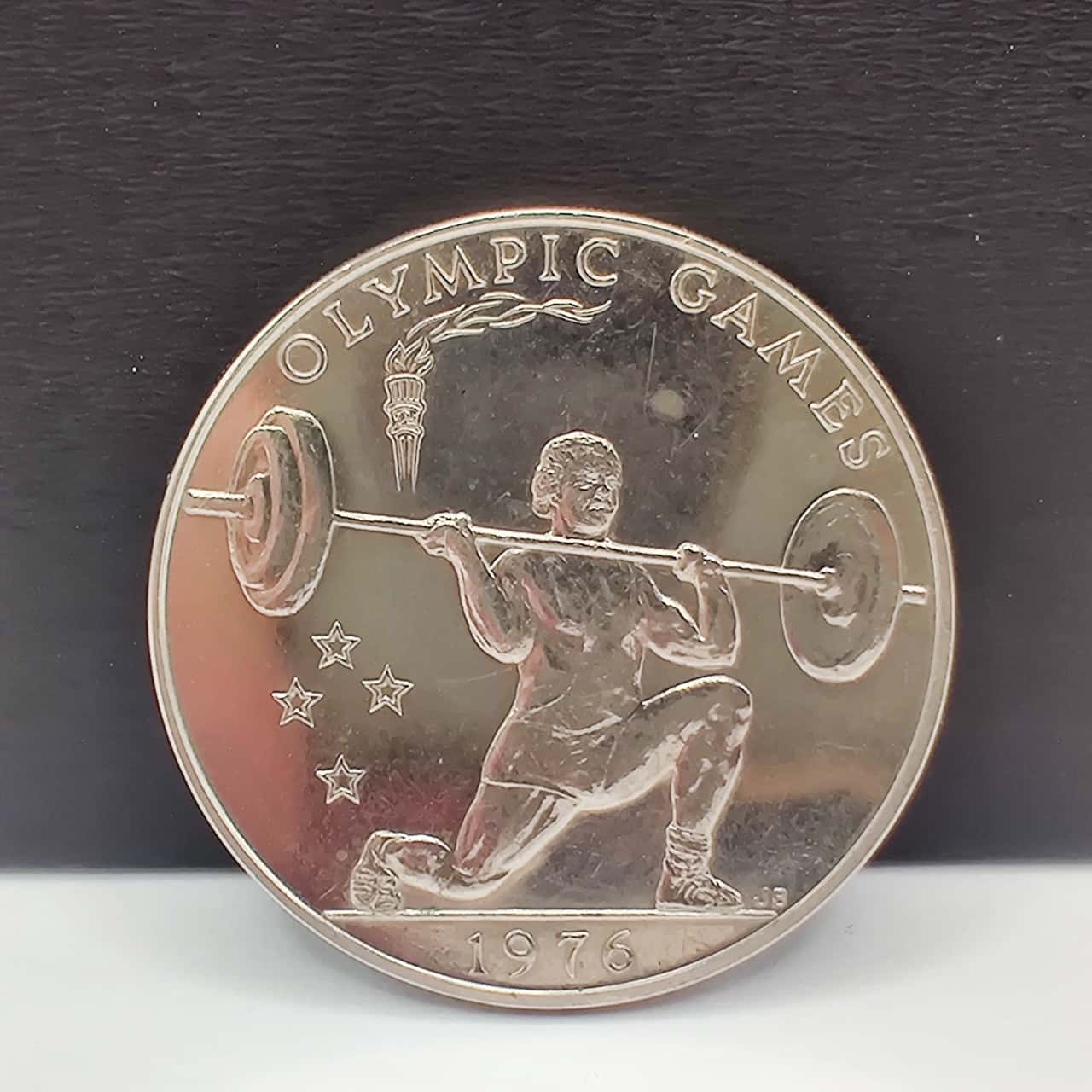 Olympic Games 1976 Weightlifting Samoa Commemorative Silver Coin (s)