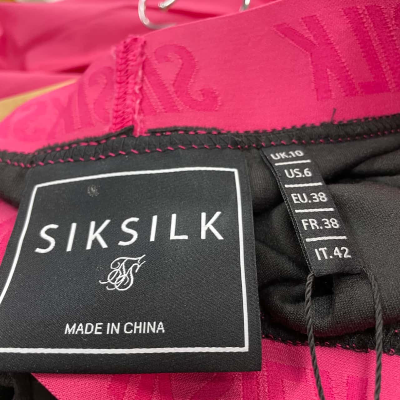SIKSILK Womens Size 10 / 12 Black / Pink TWO PIECE Velour Set