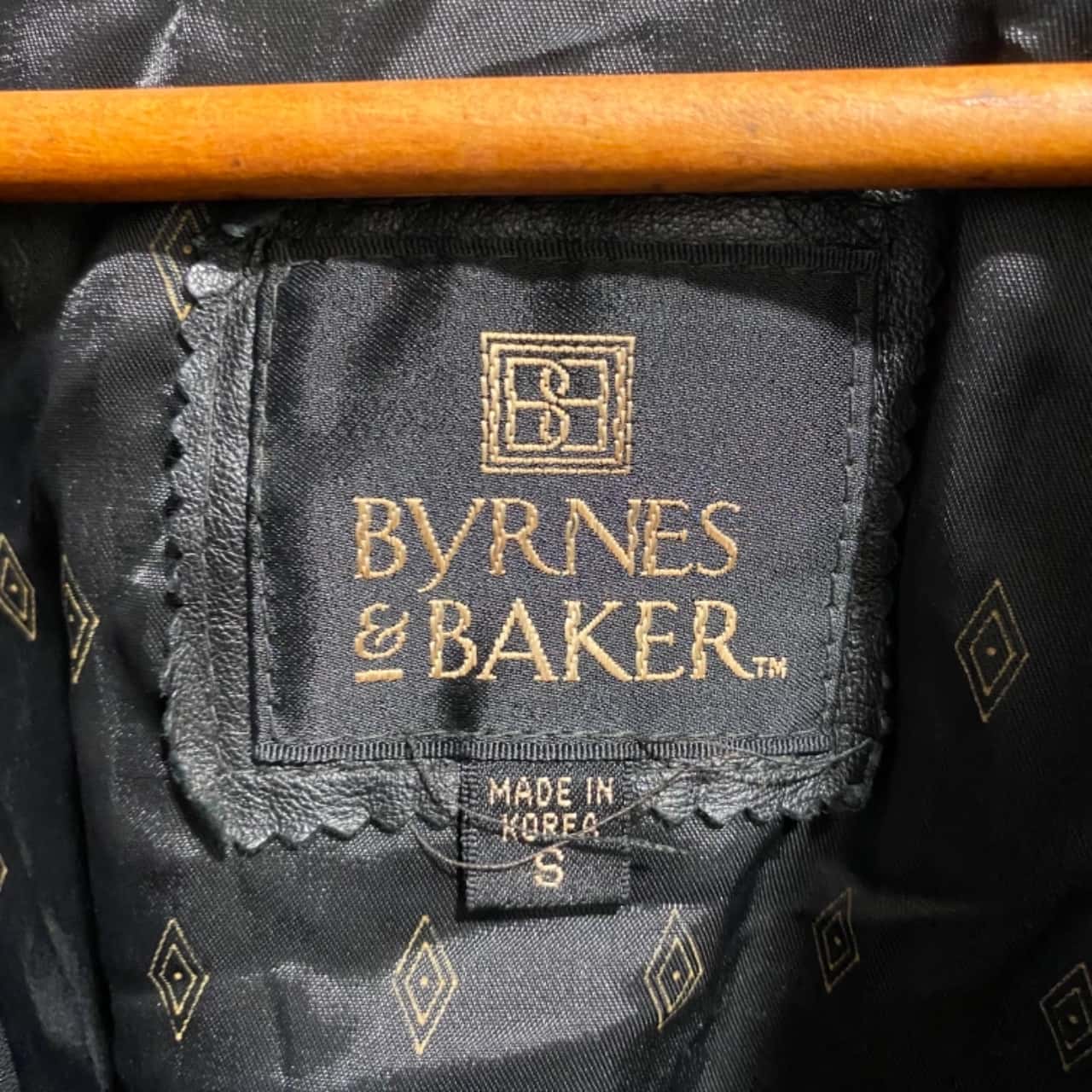VINTAGE Byrnes & Baker Black Leather Jacket Size S(s)